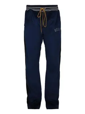 Rhude Velour Track Pant Navy And Black - Blue