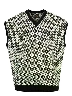 Needles Patterned Vest - White