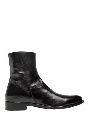 Officine Creative Paul Zip Leather Boots - Black