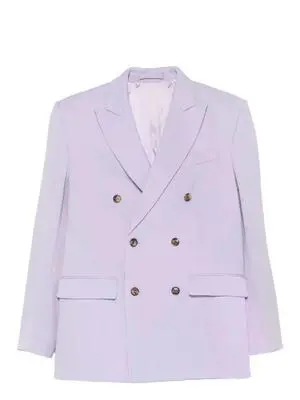 Wardrobe.NYC Double-Breasted Blazer Purple