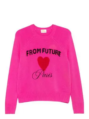 From Future Heart-motif Sweater - Pink