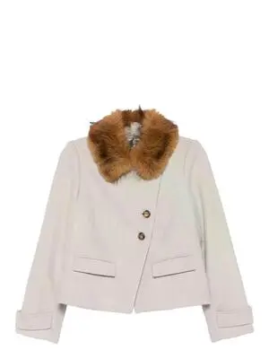 Ba&sh Terry Button-fastening Coat - Neutrals