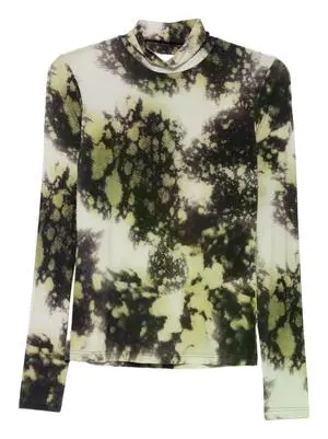 Christian Wijnants Tugal Printed Roll-neck Top - Green