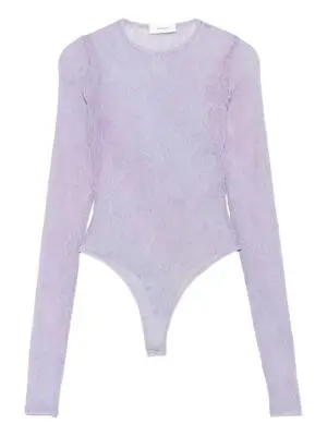 Wardrobe.NYC Long-sleeve Bodysuit - Purple