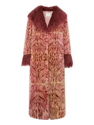 UNREAL FUR Cuvée Rosé Faux Fur Coat - Pink