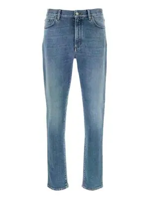 Zegna Logo-patch Jeans - Blue