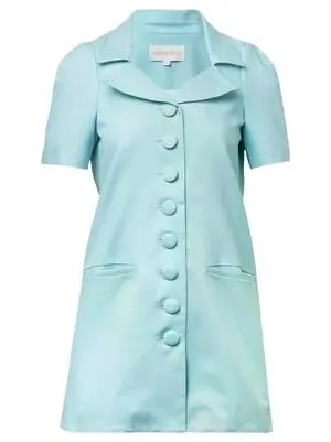 SHUSHU/TONG Buttoned Mini Dress - Blue