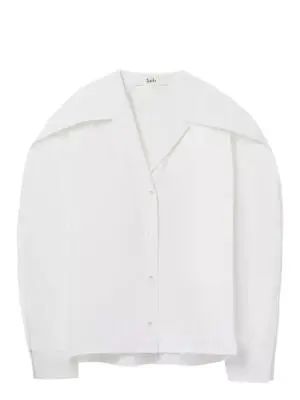 Séfr Pointed Collar Arc Shirt - White