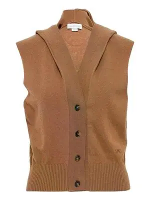 Stella McCartney Hooded Sleeveless Cardigan - Brown