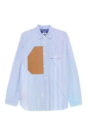 Junya Watanabe Panelled Striped Shirt - Blue