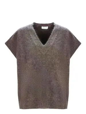 P.a.r.o.s.h V-neck Ribbed Sweater - Brown