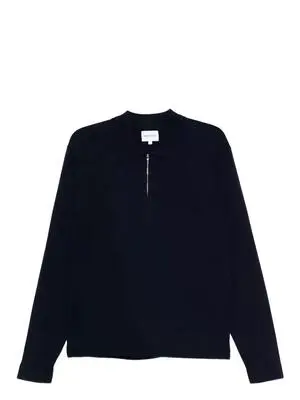 Norse Projects Zip-neck Polo Shirt - Black