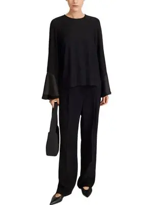 Stylein Marlowe Flared-sleeves Blouse - Black