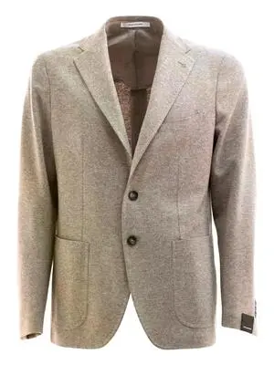 Tagliatore Notched Lapels Patch Pockets Jacket - Neutrals