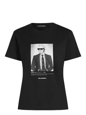 Karl Lagerfeld Portrait-print T-shirt - Black