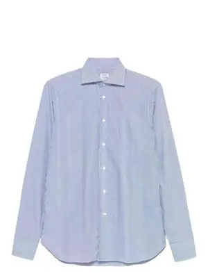 BORRIELLO NAPOLI Striped Cotton Shirt - Blue