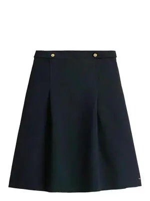 Tommy Hilfiger Buttoned Midi Skirt - Blue