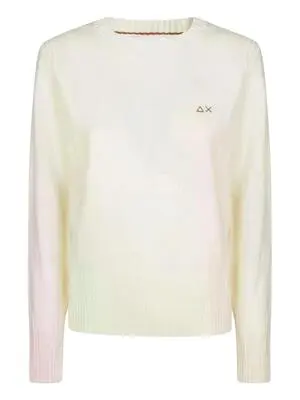 SUN 68 Long-sleeve Crew-neck Sweater - Neutrals