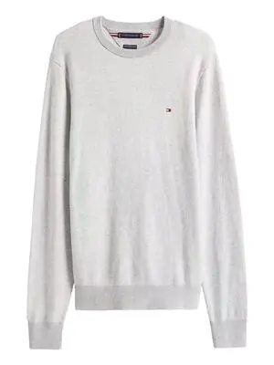 Tommy Hilfiger Herringbone Crew-neck Sweater - Grey