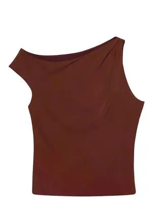 CALVIN KLEIN One-Shoulder Draped Top