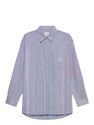 CALVIN KLEIN Cotton Poplin Striped Shirt