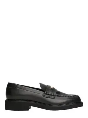 Tommy Hilfiger Logo-plaque Loafers - Black