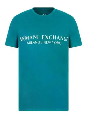 Armani Exchange Logo-print T-shirt - Blue