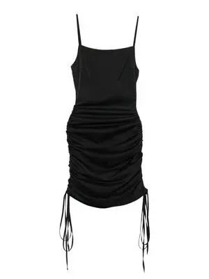 RHIZOME Ruched Mini Dress - Black