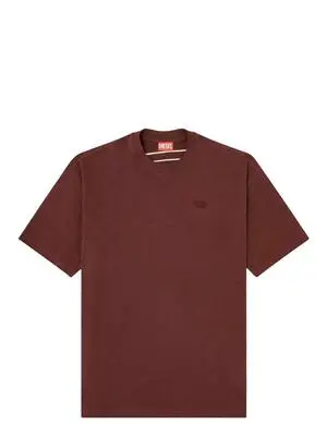 DIESEL® T-boggy-megoval-d Embroidered Logo T-shirt - Brown