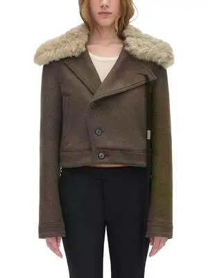 ANN DEMEULEMEESTER Wiebke Cropped Jacket - Brown