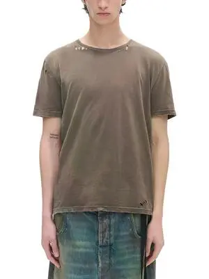 ANN DEMEULEMEESTER Baptist Distressed T-shirt - Brown