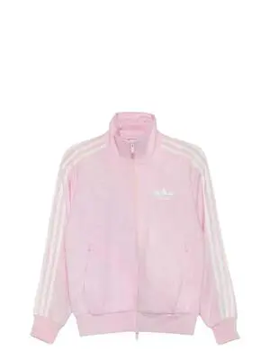 Adidas Three-stripe Zip Sweatshirt - Pink