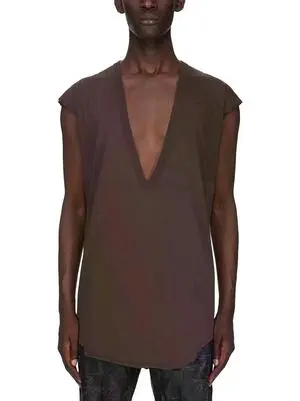 Rick Owens Concordians Dylan Deep V-neck T-shirt - Brown