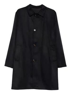 KIRED Button-fastening Cashmere Reversible Coat - Blue