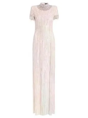 Jenny Packham Madeleine Beaded Maxi Dress - Pink