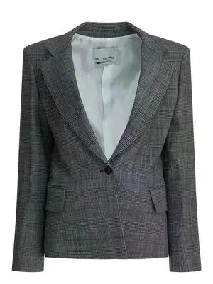 SA SU PHI Plaid Jacket - Grey