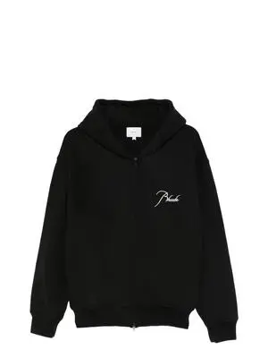Rhude Logo-embroidered Hoodie - Black