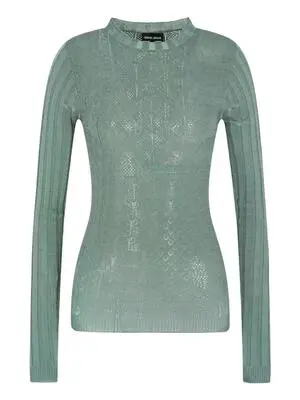 Giorgio Armani Open-knit Jumper - Green