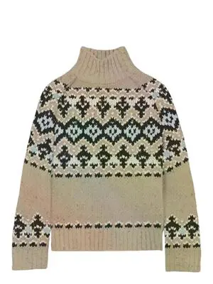 MC2 SAINT BARTH Fair Isle Roll Neck Sweater - Neutrals
