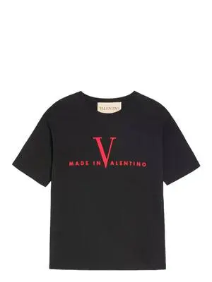 Valentino Garavani Made In -print T-shirt - Black