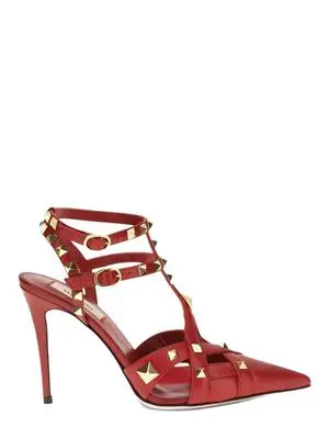 Valentino Garavani Valentino Garavani Studded Kidskin Pumps Red