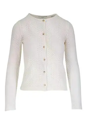Vince Open-knit Cardigan - White