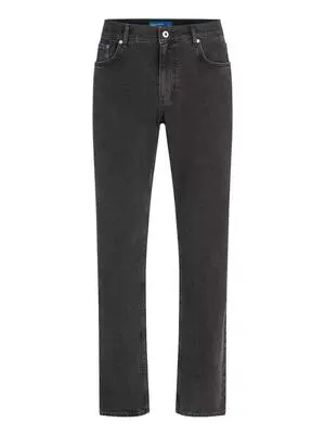 Karl Lagerfeld Cotton Straight Leg Jeans - Grey