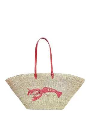 POOLSIDE Lobster-Appliqué Tote Bag
