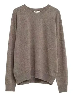 THE ROW Crew-neck Cashmere Top - Brown