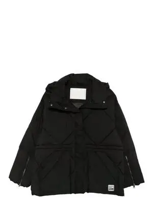 OOF WEAR 9334 Quilted Hooded Parka - Black