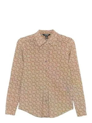 Ralph Lauren Long Sleeve Patterned Shirt - Brown