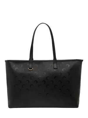 MARINE SERRE Moon Canvas Tote Bag - Black