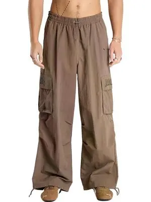 PUMA Logo-print Cargo Pants - Brown