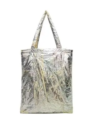 Rick Owens Palladium Foil Shopper Tote Bag - Silver